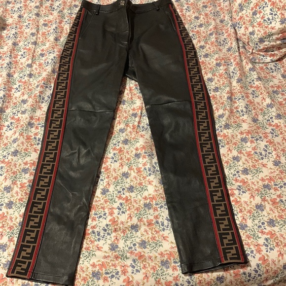 Fendi | Pants & Jumpsuits | Fendi Leather Pants | Poshmark